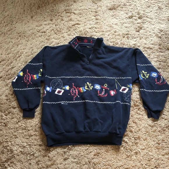 Sweaters | Vintage Nautical Theme Pullover | Poshmark